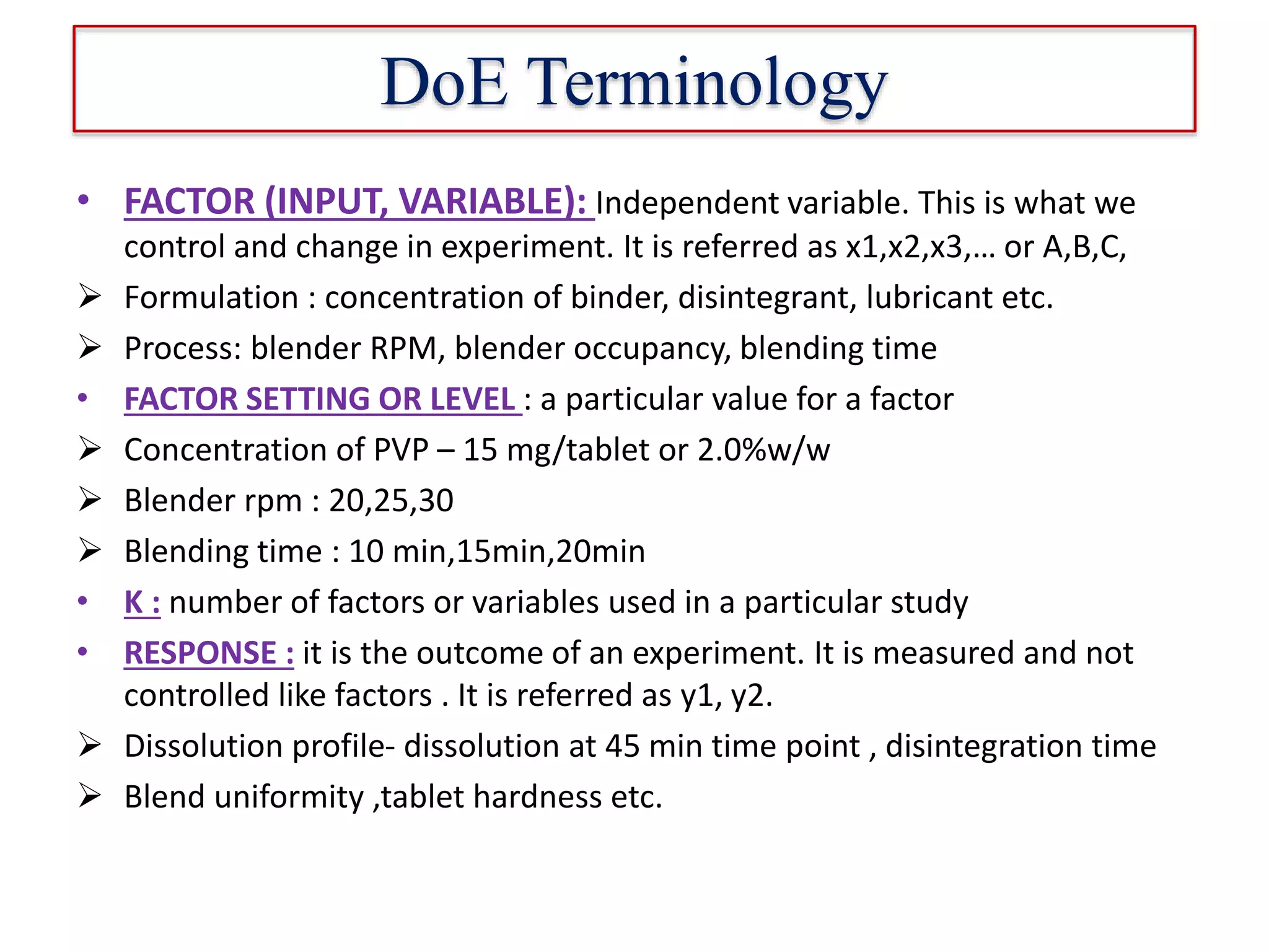 Design of Experiment ppt by Ganesh Asabe | PPTX | Pharmaceutical ...