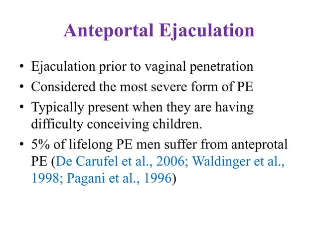 Premature Ejaculation | PPTX | Infertility | Reproductive Health