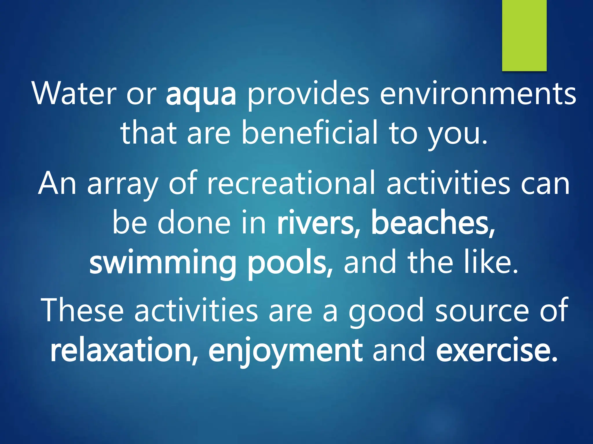 aquatic recreational activity by zoencute.pptx