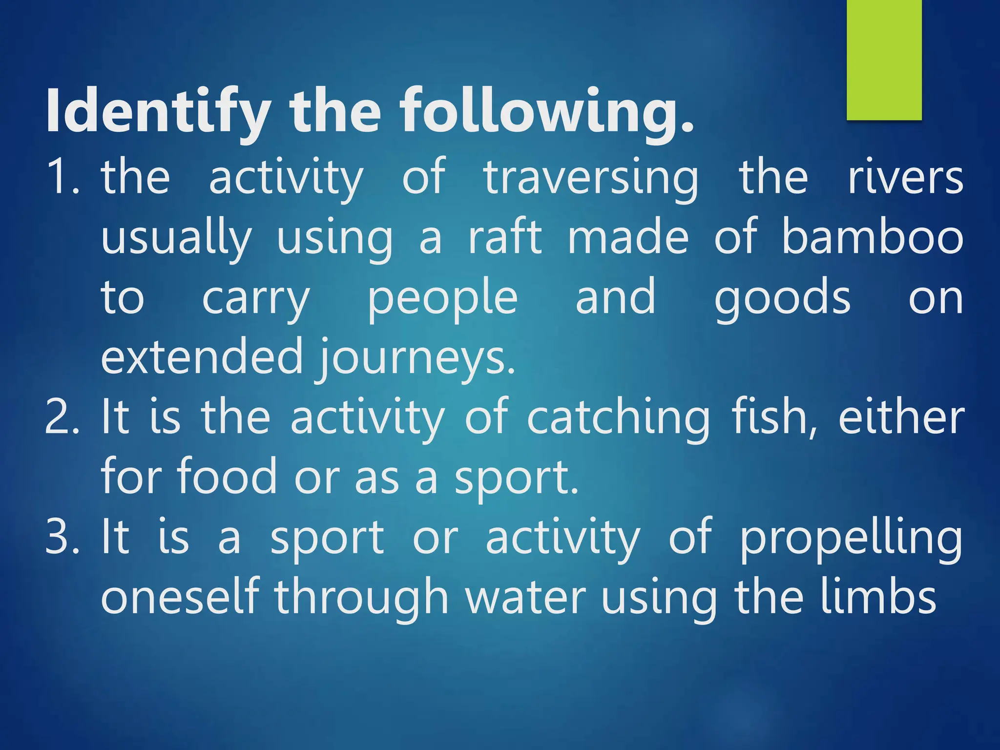 aquatic recreational activity by zoencute.pptx