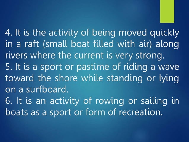 aquatic recreational activity by zoencute.pptx | Canoeing and Kayaking ...