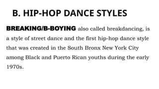 Comprehensive Guide to Hip-Hop Dance Styles and Culture | PPTX