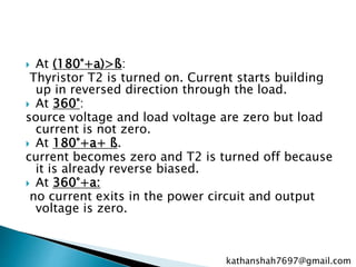 single phase ac voltage controller with RL load | PPTX