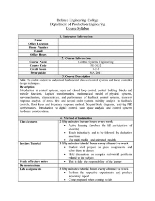 Pe 3032, control systems engineering syllabus original as of 2 21- 2017 ...