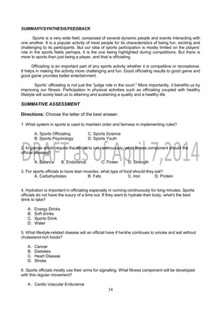 Physical Education (P.E.) Grade 9 Module (1st - 4th Quarter) | PDF