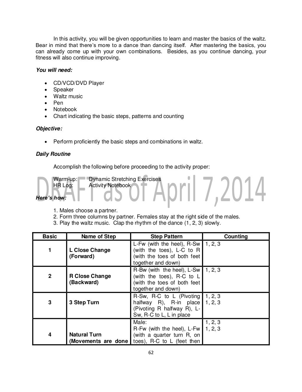 Physical Education (P.E.) Grade 9 Module (1st - 4th Quarter)