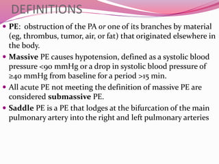 PULMONARY EMBOLISM | PPTX