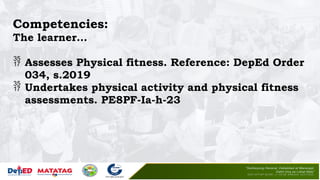 Grade 8 Physical Education- Physical Fitness Test | PPTX