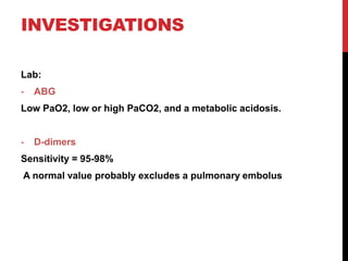 Pulmonary embolism | PPTX