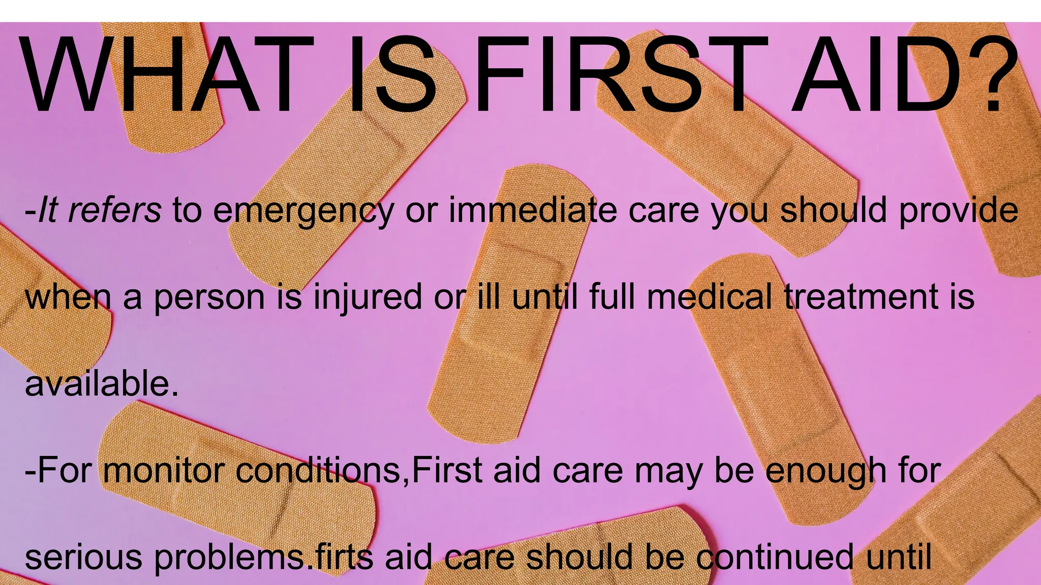 PE-FIRST-AID.powerpoint in physical education grade 9 | PPTX