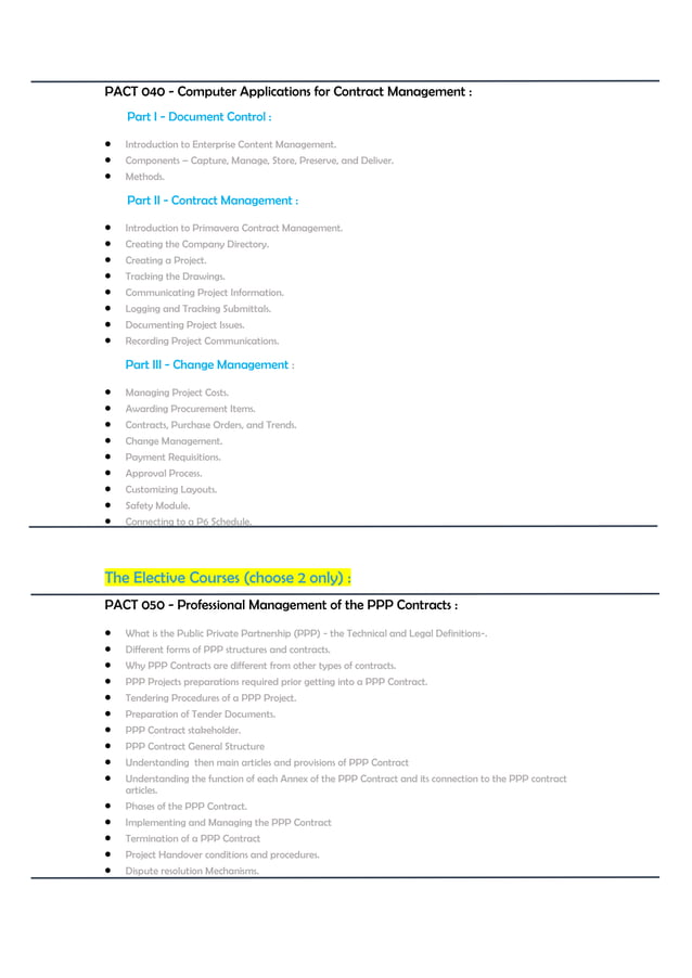 The Professional Certificate in International & Construction Contract ...