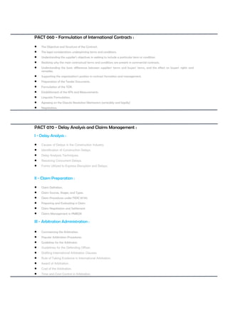 The Professional Certificate in International & Construction Contract ...