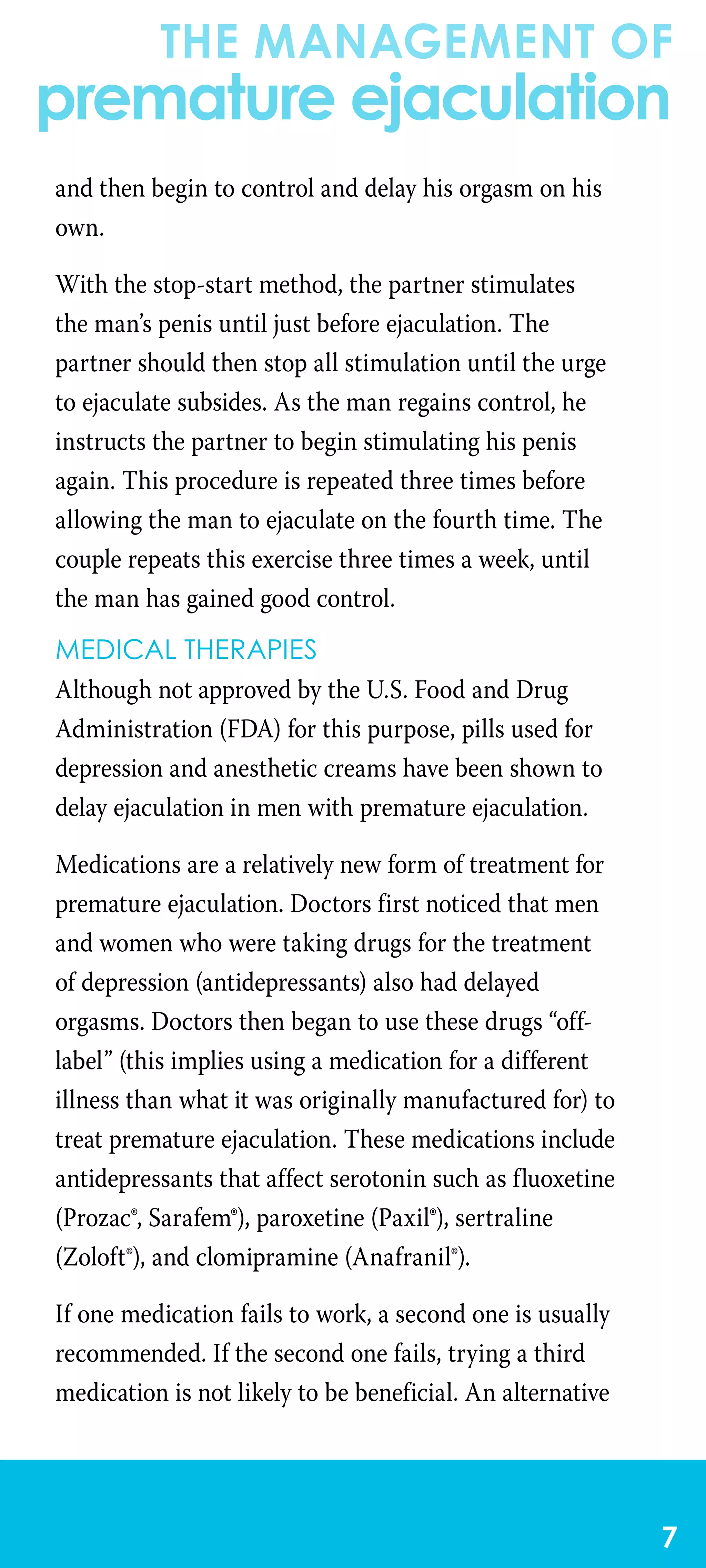 Pe management of premature ejaculation | PDF