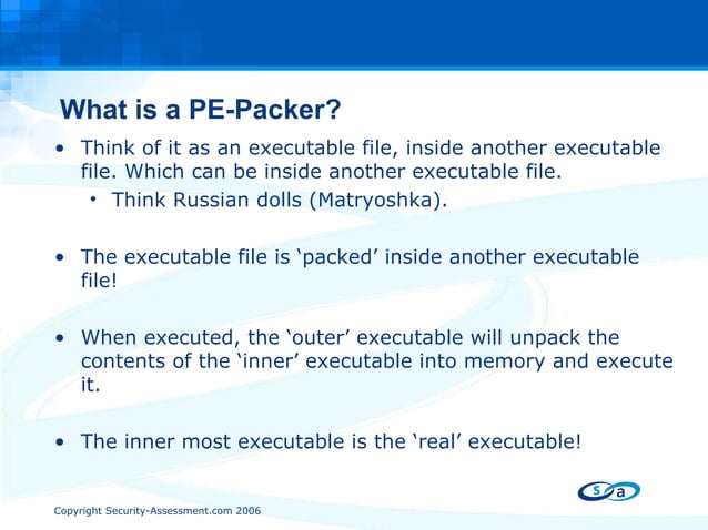 PE Packers Used in Malicious Software - Part 1 | PPT