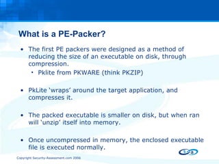 PE Packers Used in Malicious Software - Part 1 | PPT