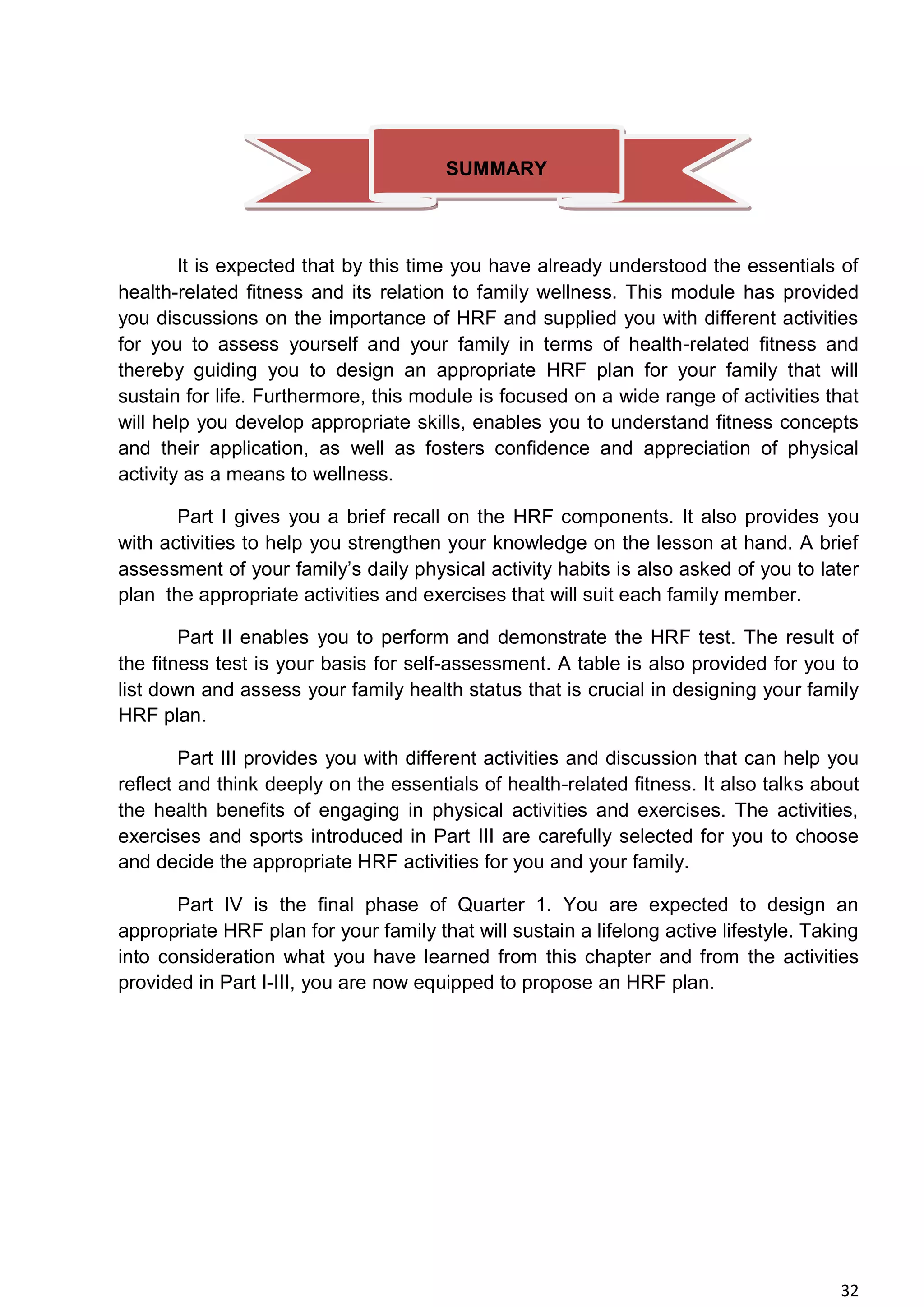 Grade 8 PE module(Q1) | PDF | Fitness and Exercise | Healthy Living