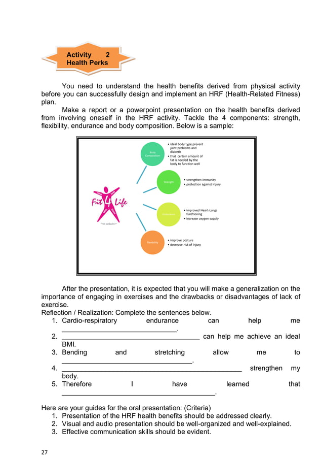Grade 8 PE module(Q1) | PDF | Fitness and Exercise | Healthy Living
