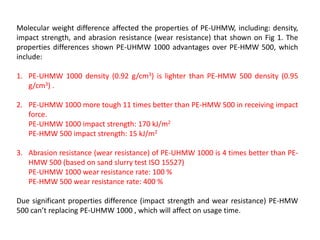 PE-UHMW 1000 vs PE-HMW 500 | PPTX