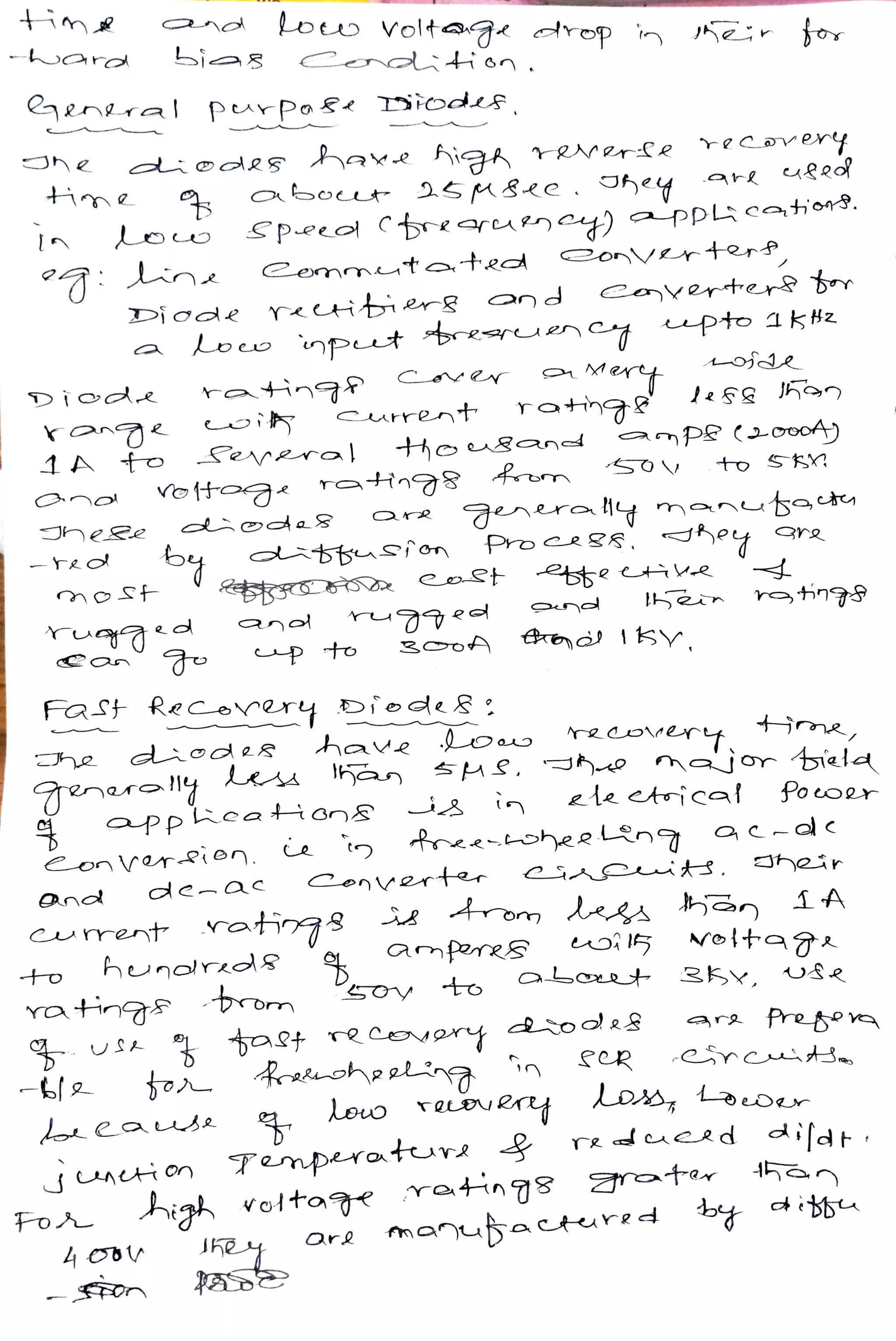 Power Electronics -Power Diodes | PDF