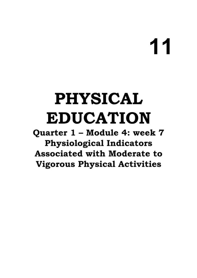 PE11 - MELC 4 Module 4_week7 for teacher.pdf | Heart and Cardiovascular ...