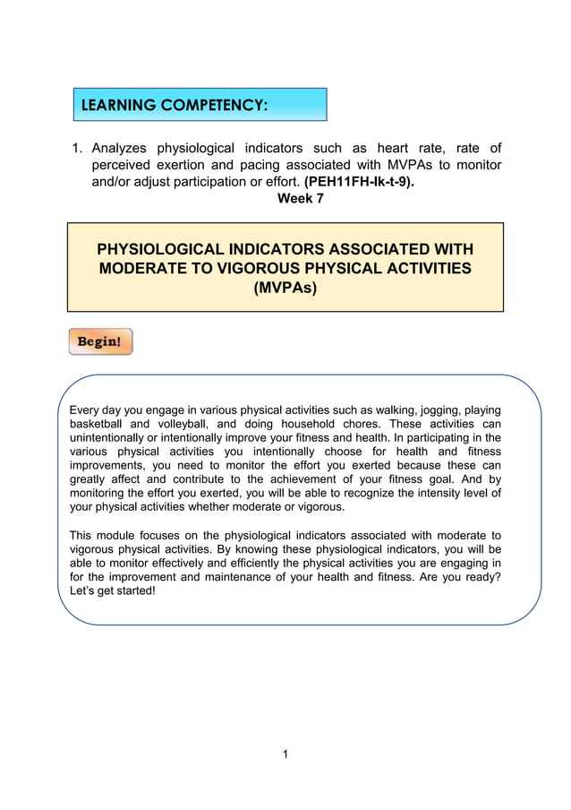 PE11 - MELC 4 Module 4_week7 for teacher.pdf | Heart and Cardiovascular Diseases | Diseases and ...