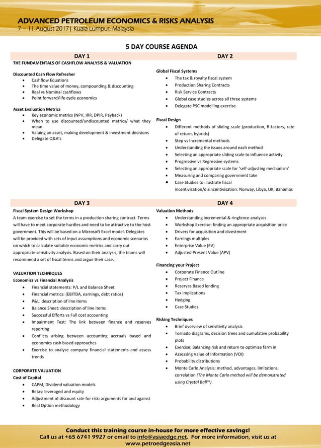 Advanced Petroleum Economics & Risk Analysis | PDF | Business Accounting & Finance | Business