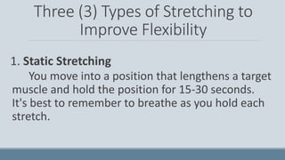 PE 11 week 4 Assessment of Flexibility.pptx | Physical Therapy | Wellness