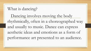 PE 12- Week 1 Universal Elements and Types of Dance.pptx