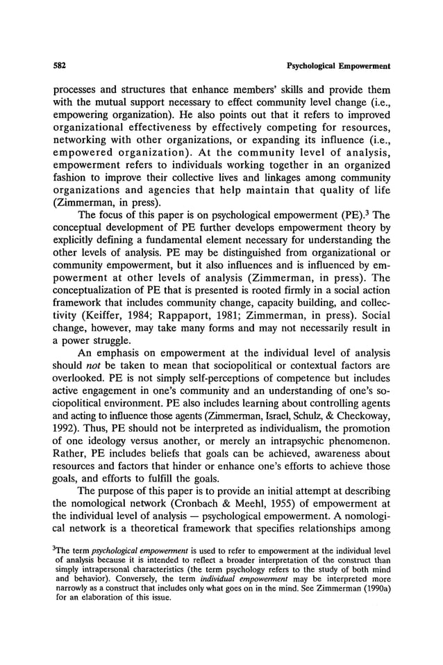 psychological empowerment | PDF