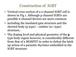 igbt and its characteristics | PPTX