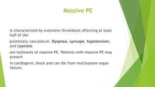 Diagnosis and managment of pulmonary embolism | PPTX