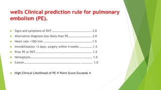 Diagnosis and managment of pulmonary embolism | PPT