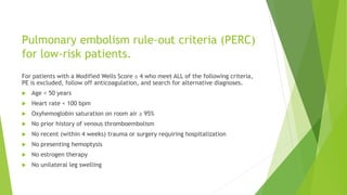 Diagnosis and managment of pulmonary embolism | PPT