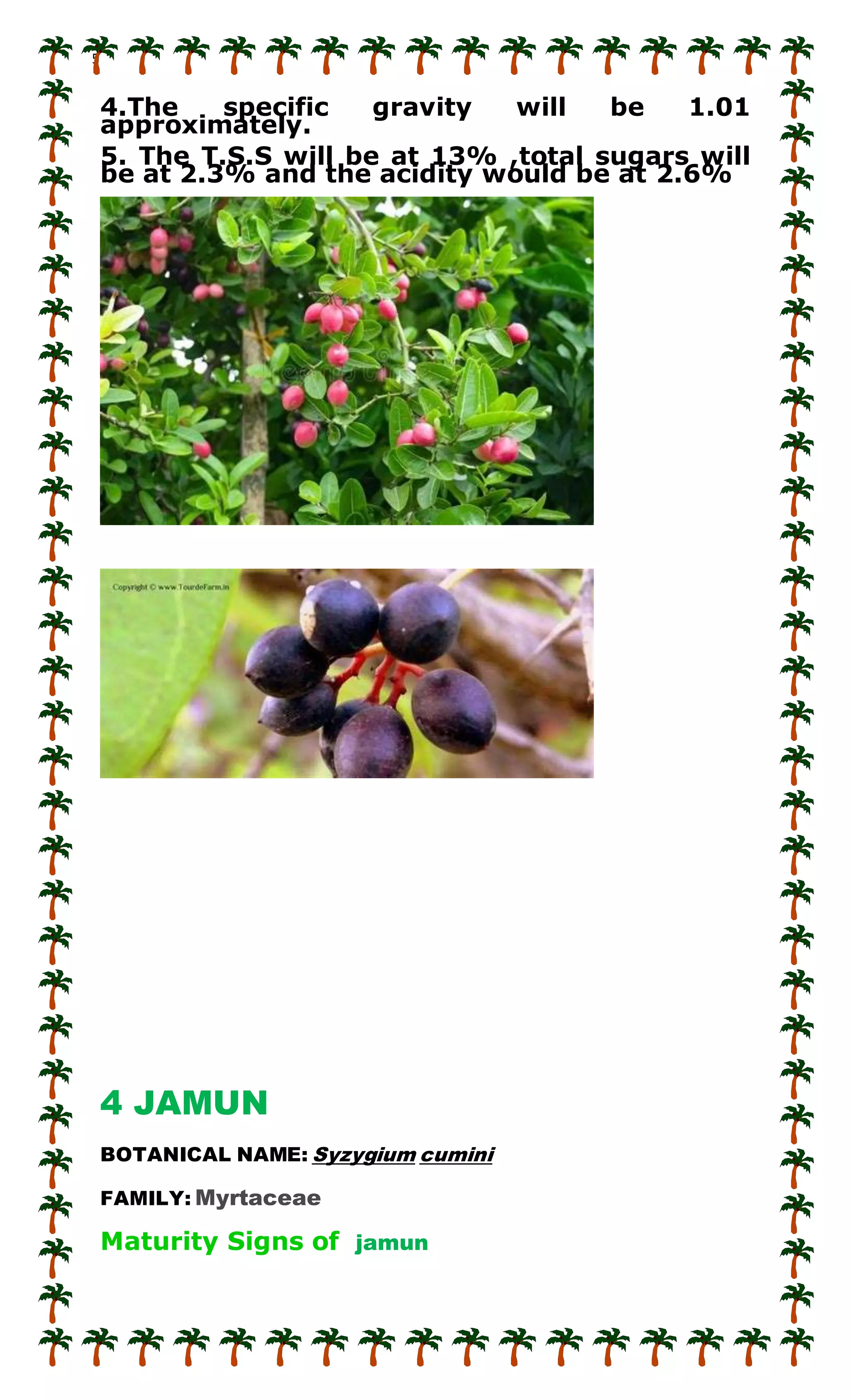 Maturity indecs of minor fruits and vegetables | PDF