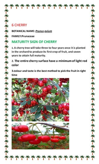 Maturity indecs of minor fruits and vegetables | PDF