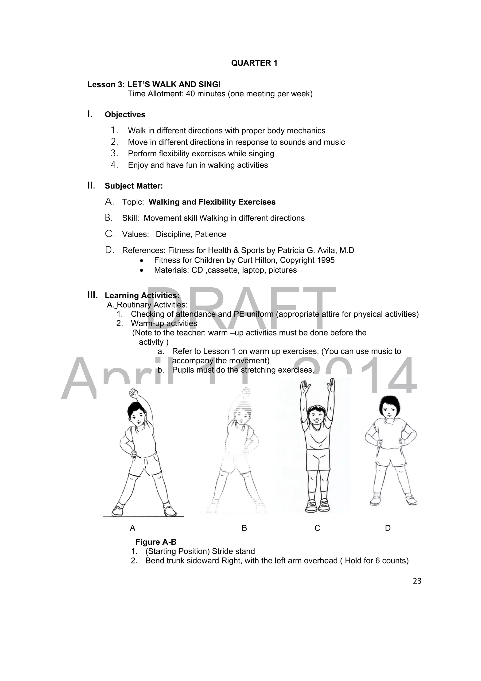 Grade 3 PE Teachers Guide | PDF