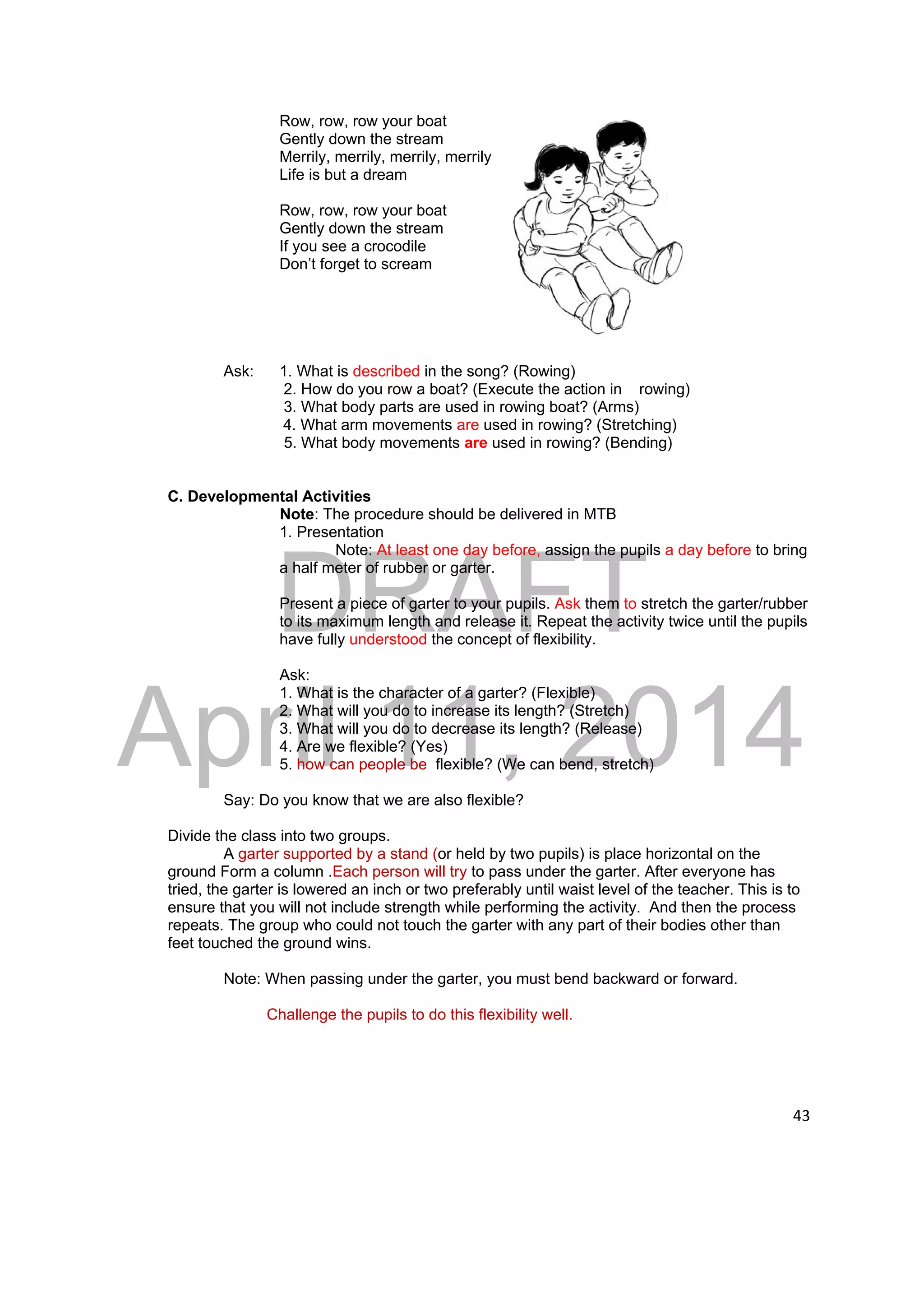 Grade 3 PE Teachers Guide | PDF