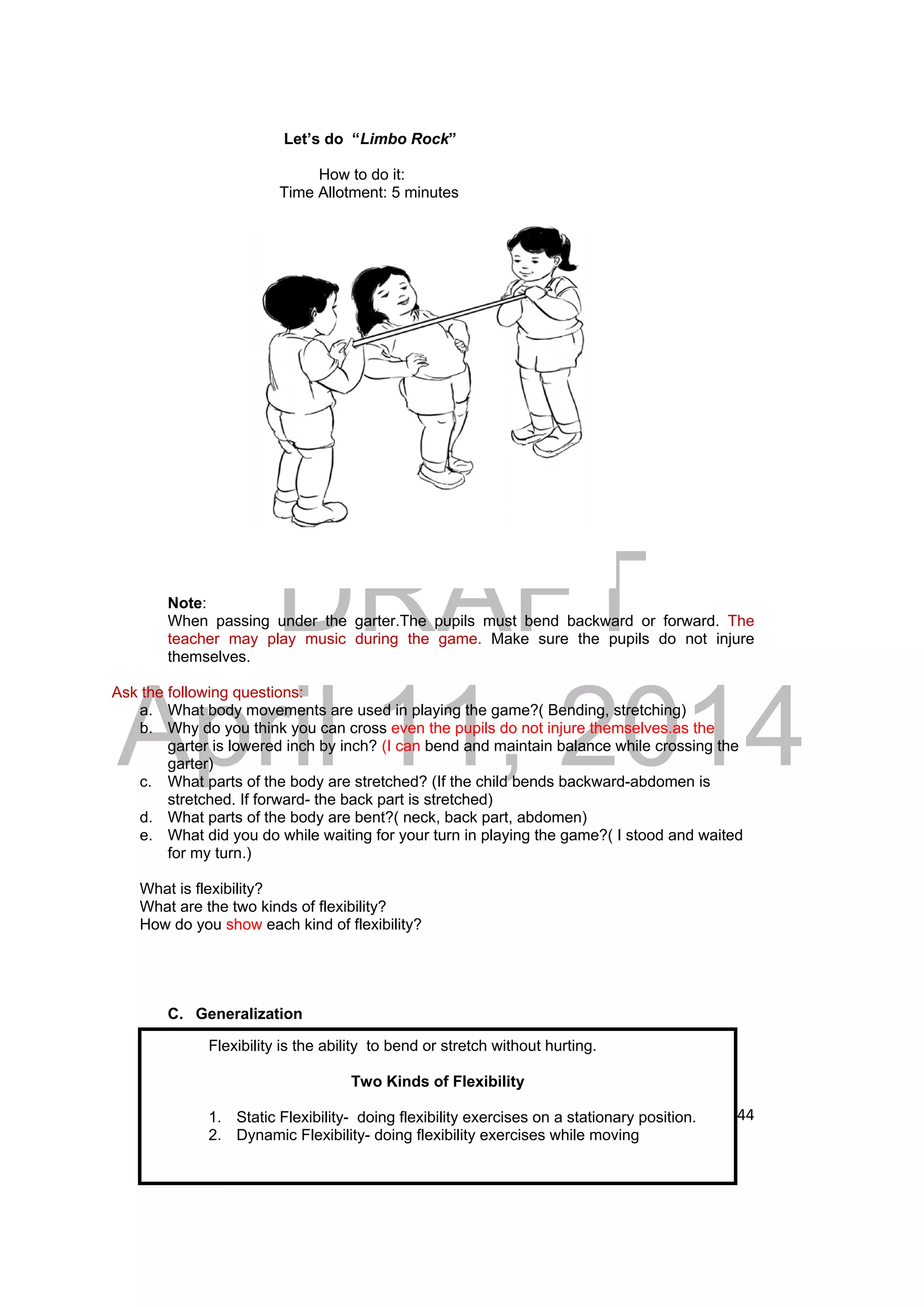 Grade 3 PE Teachers Guide | PDF