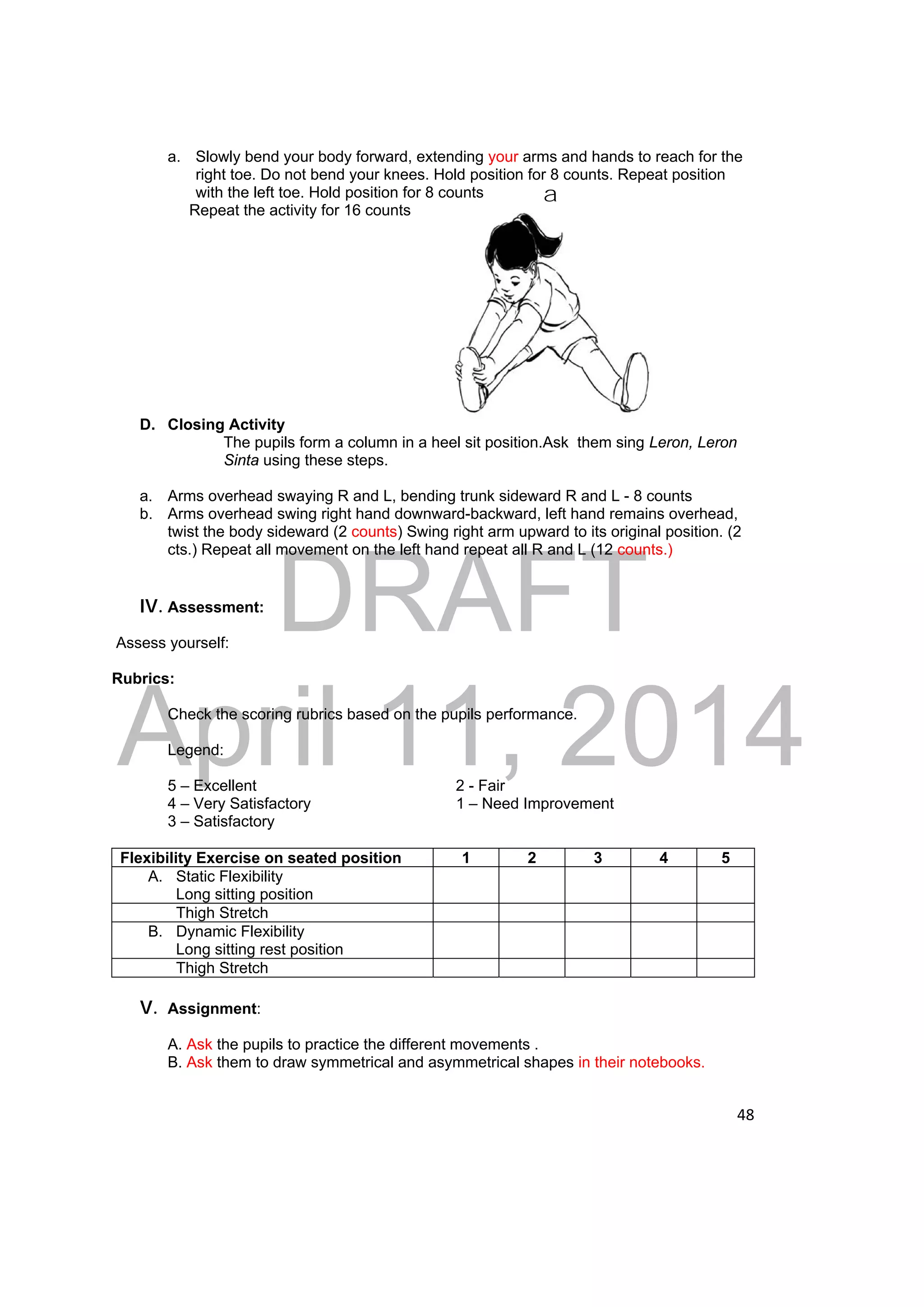 Grade 3 PE Teachers Guide | PDF