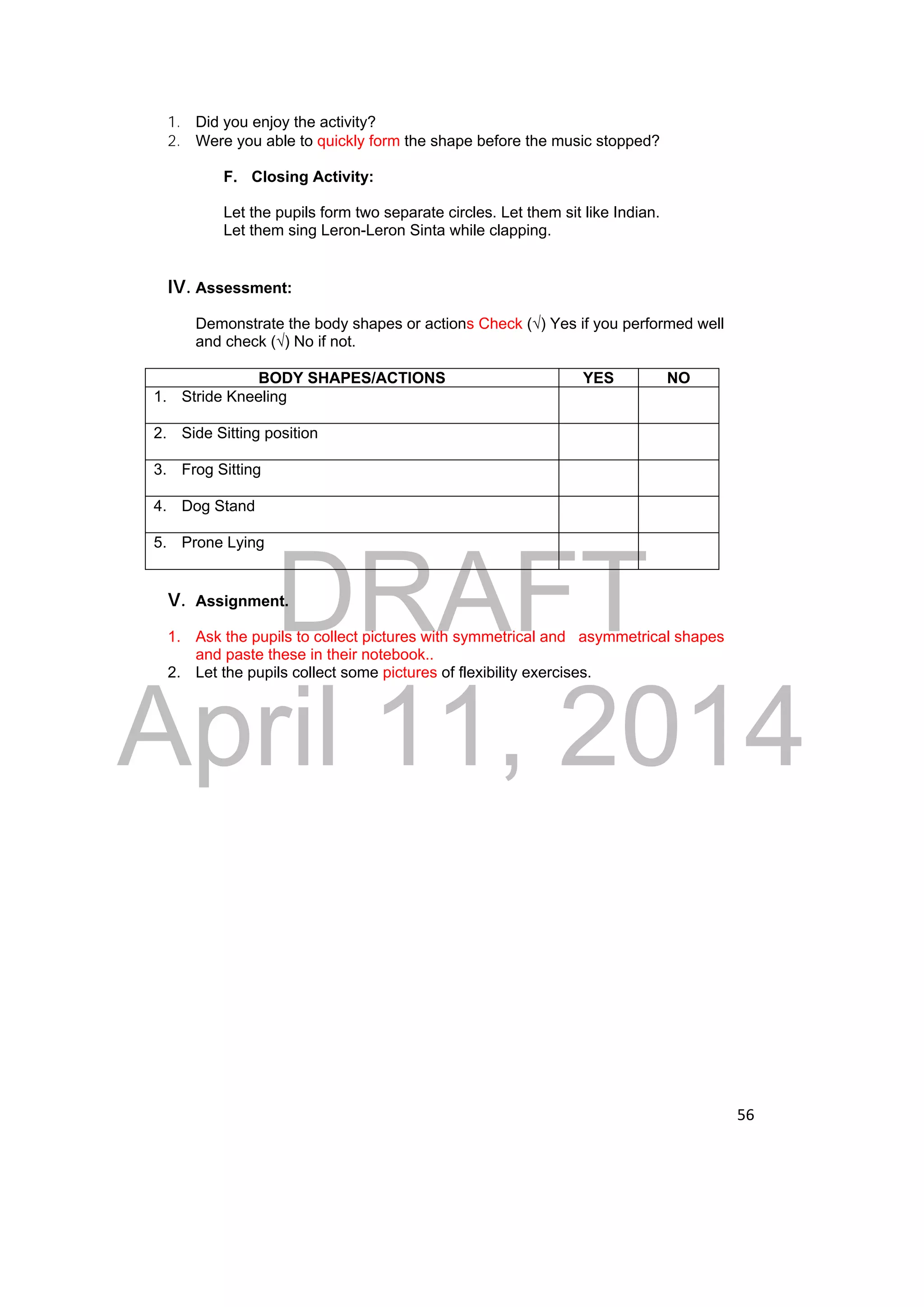 Grade 3 PE Teachers Guide | PDF