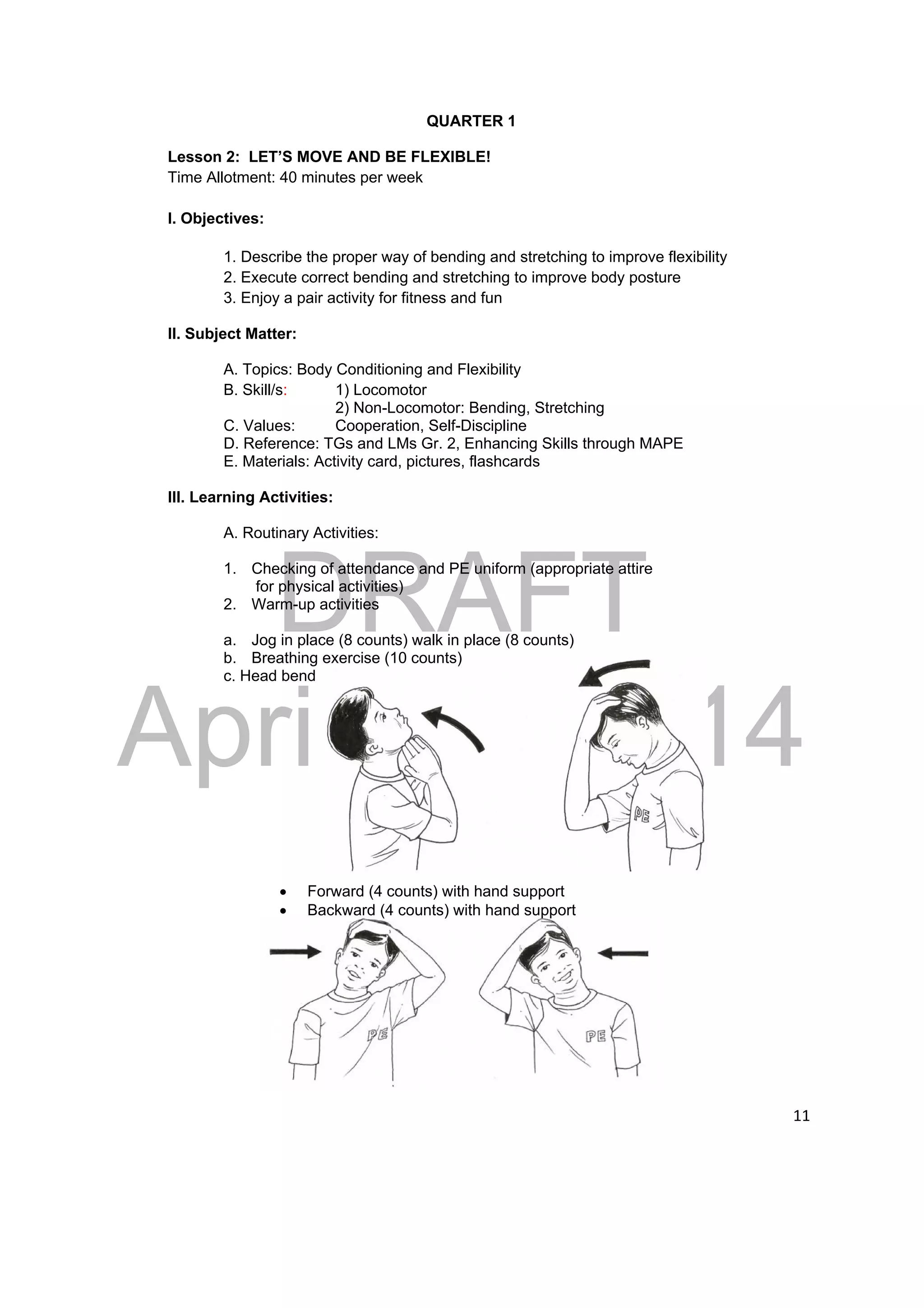 Grade 3 PE Teachers Guide | PDF
