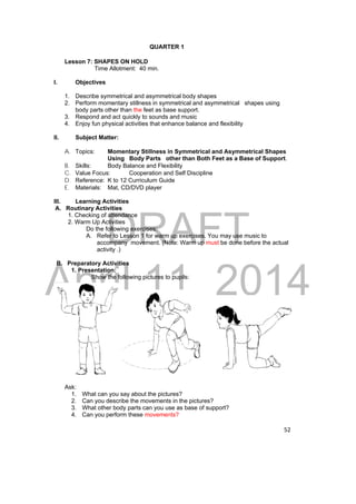 Grade 3 PE Teachers Guide | PDF