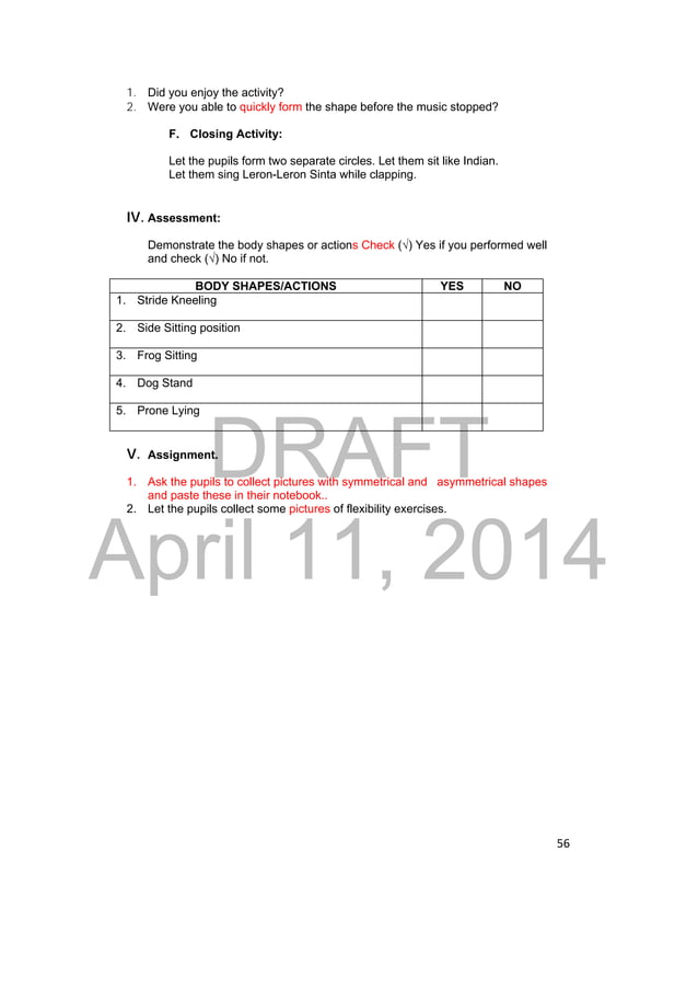 Grade 3 PE Teachers Guide | PDF