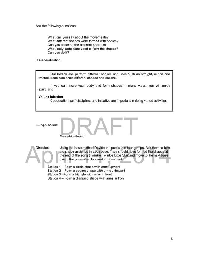 Grade 3 PE Teachers Guide | PDF