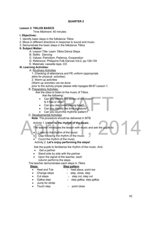 Grade 3 PE Teachers Guide | PDF