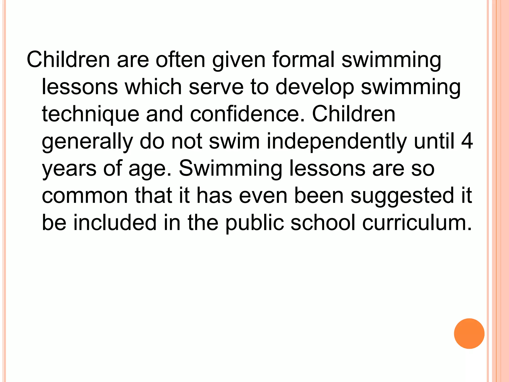 Swimming Lesson and Clothing | PPTX