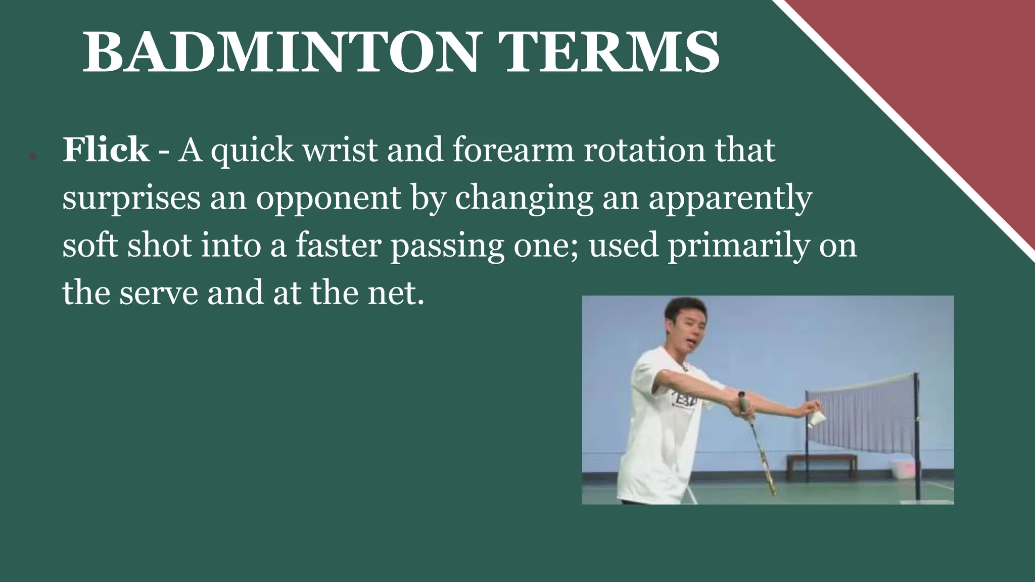 Unit 5- Drills and Terminologies of Badminton | PPTX