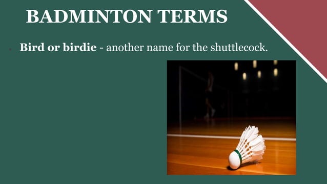 Unit 5- Drills and Terminologies of Badminton | PPTX