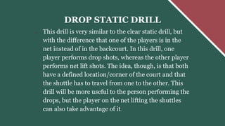 Unit 5- Drills and Terminologies of Badminton | PPTX