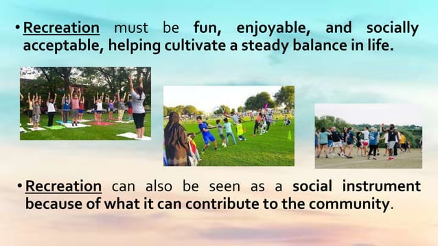 PE 4 - L1 Recreation.pptx | Healthy Living